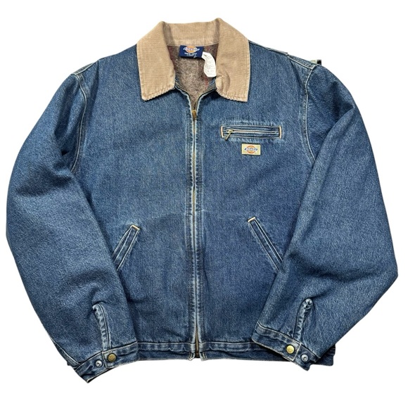 Dickies | Jackets & Coats | Vintage Dickies Denim Detroit Style Jacket ...